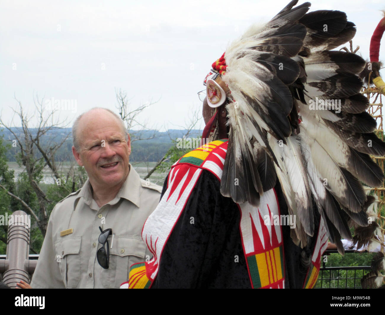 Chief Arvol Looking Horse and Refuge Manager Charlie Blair overlooking ...