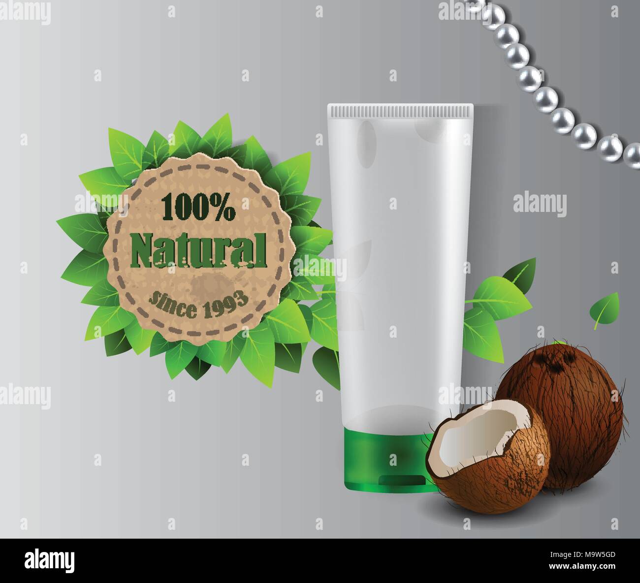 Coconut cream skin Stock Vector Images - Alamy