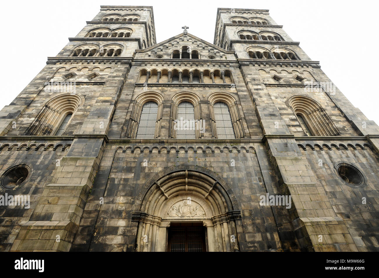 Romanesque Lunds domkyrka (Lund Cathedral) in Lund, Scania, Sweden ...