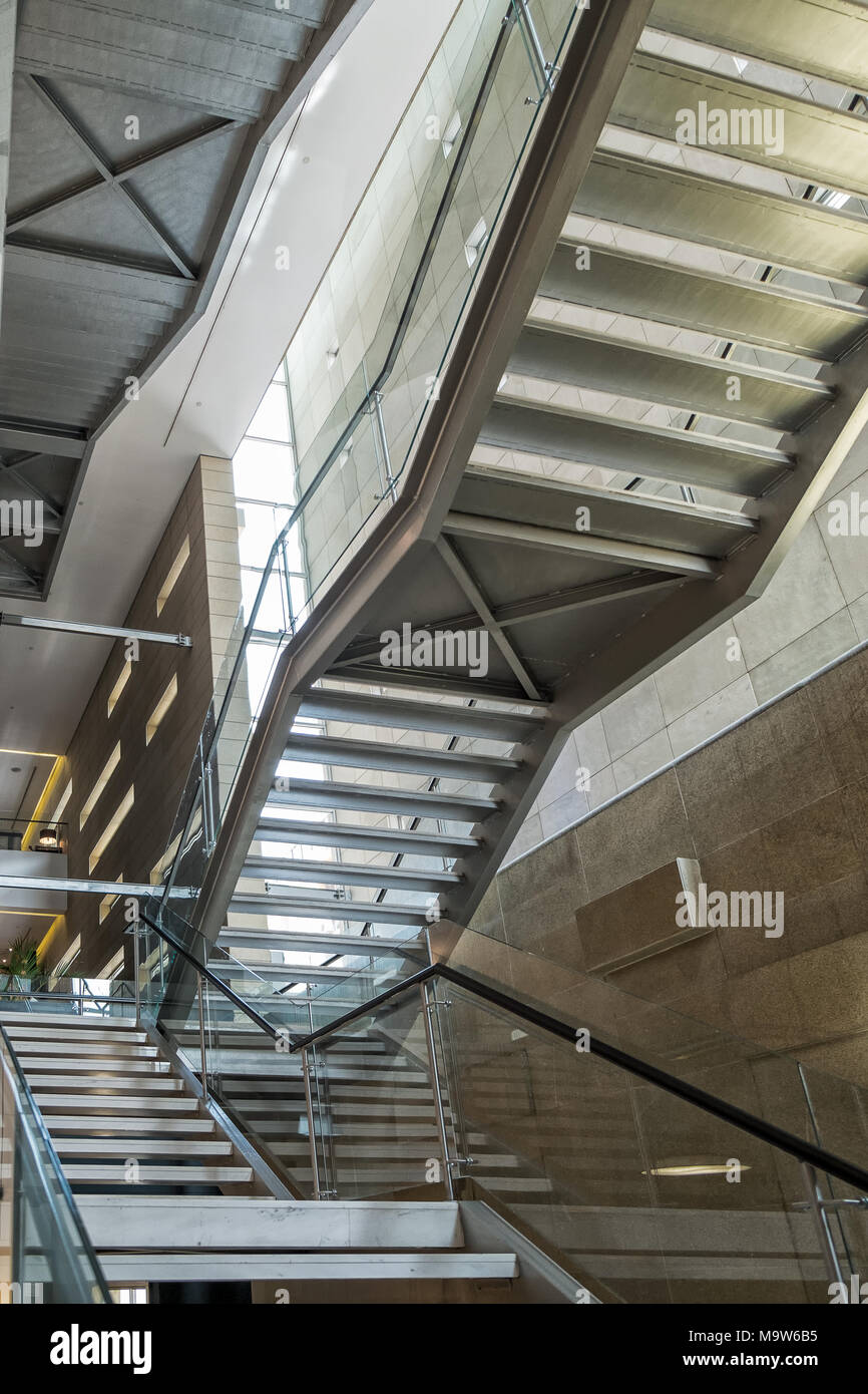 Stairs with metal structure Stock Photo - Alamy