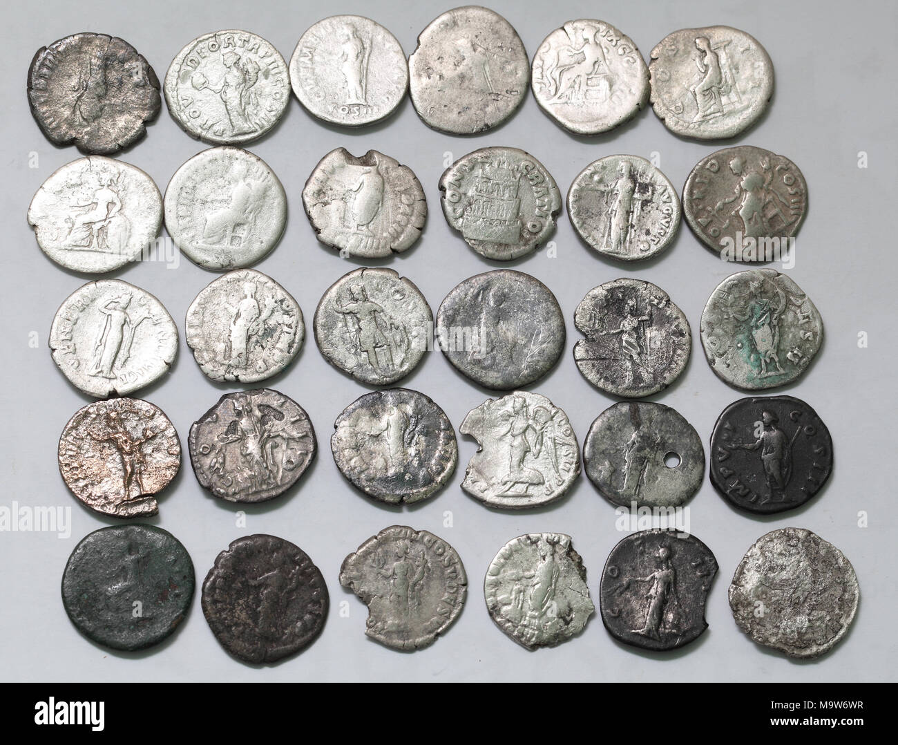 Roman denarius on white background Stock Photo - Alamy