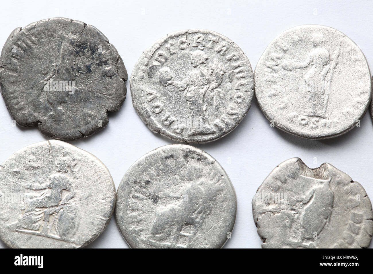 Roman denarius on white background Stock Photo - Alamy