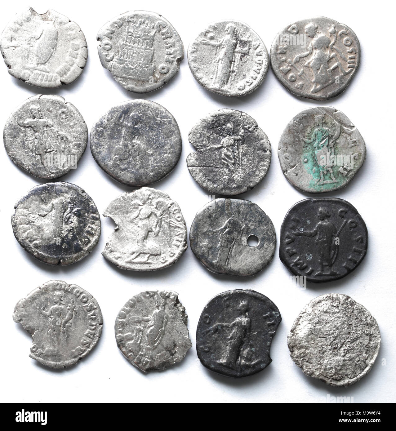 Roman denarius on white background Stock Photo - Alamy