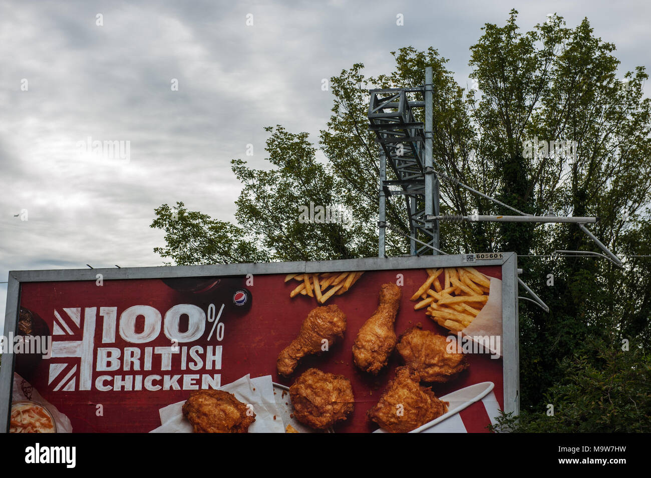 London. Fast food advertising billboard, Haringey. United Kingdom Stock ...
