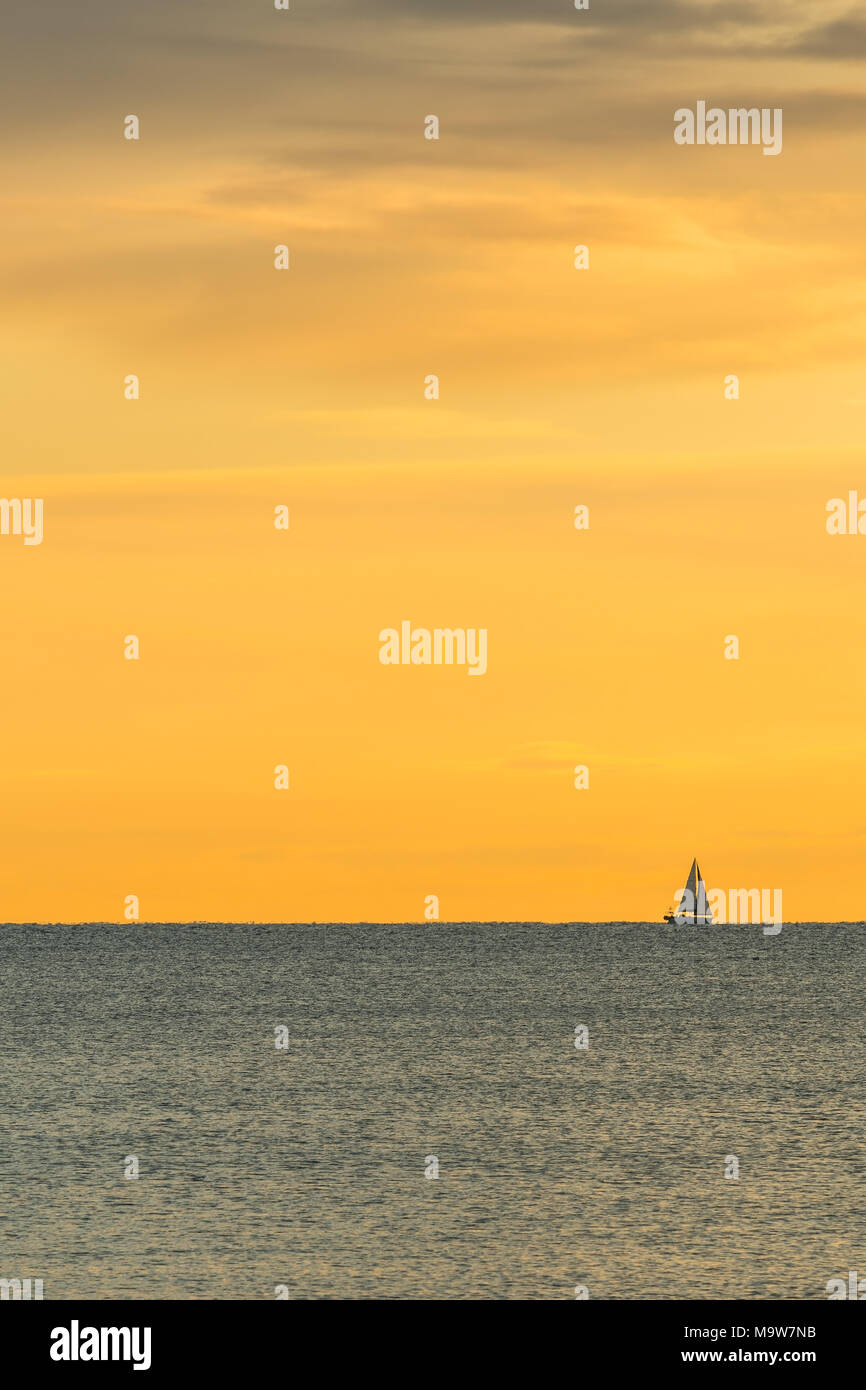 Sailing ride on the sea during morning Stock Photo - Alamy