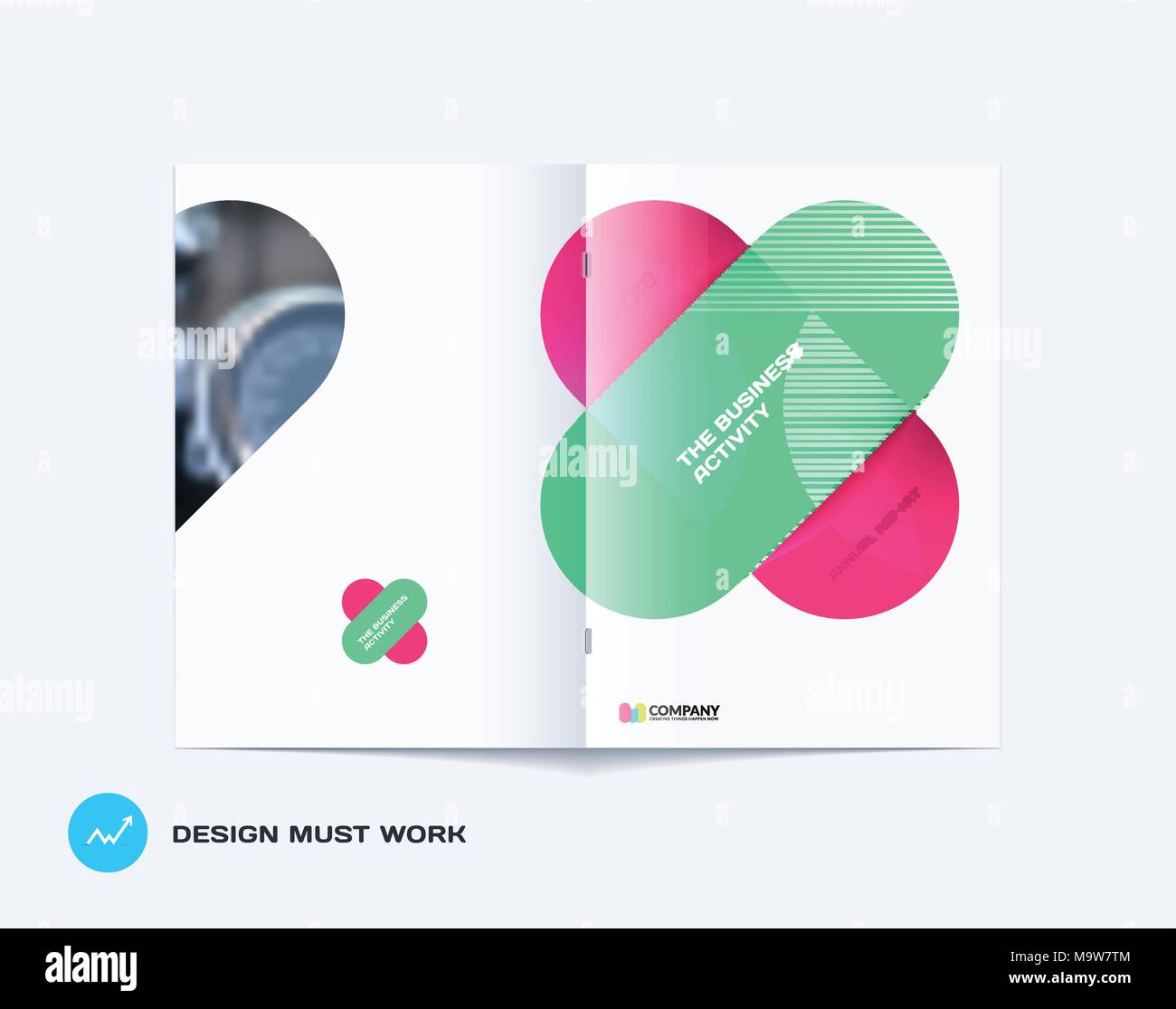 Abstract brochure design, modern annual report, centerfold cover, flyer ...