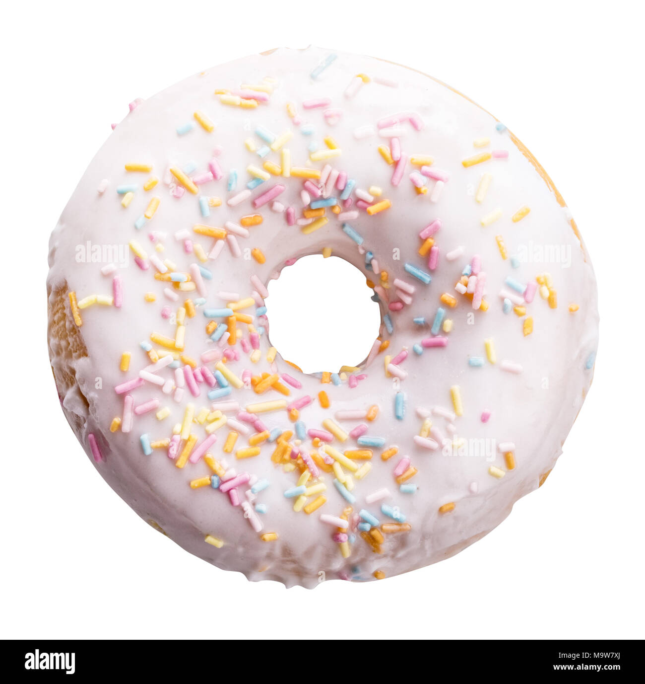 Sweet donut isolated with shadow on white background. Clipping path ...