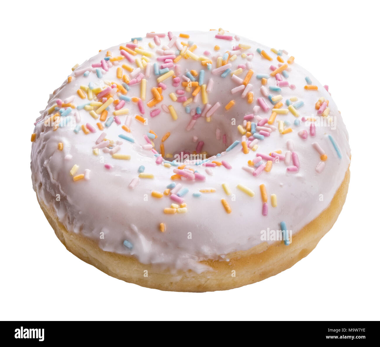 Sweet donut isolated with shadow on white background. Clipping path ...