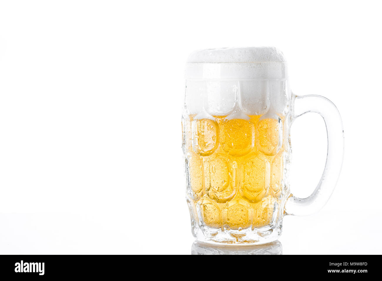Beer glass jar on white background Stock Photo - Alamy