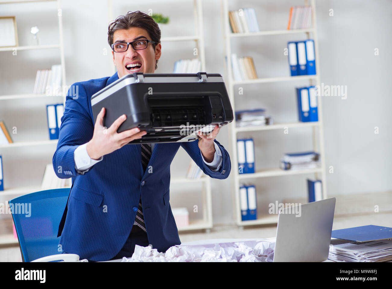 Angry and paper and office and copier hi-res stock photography and ...