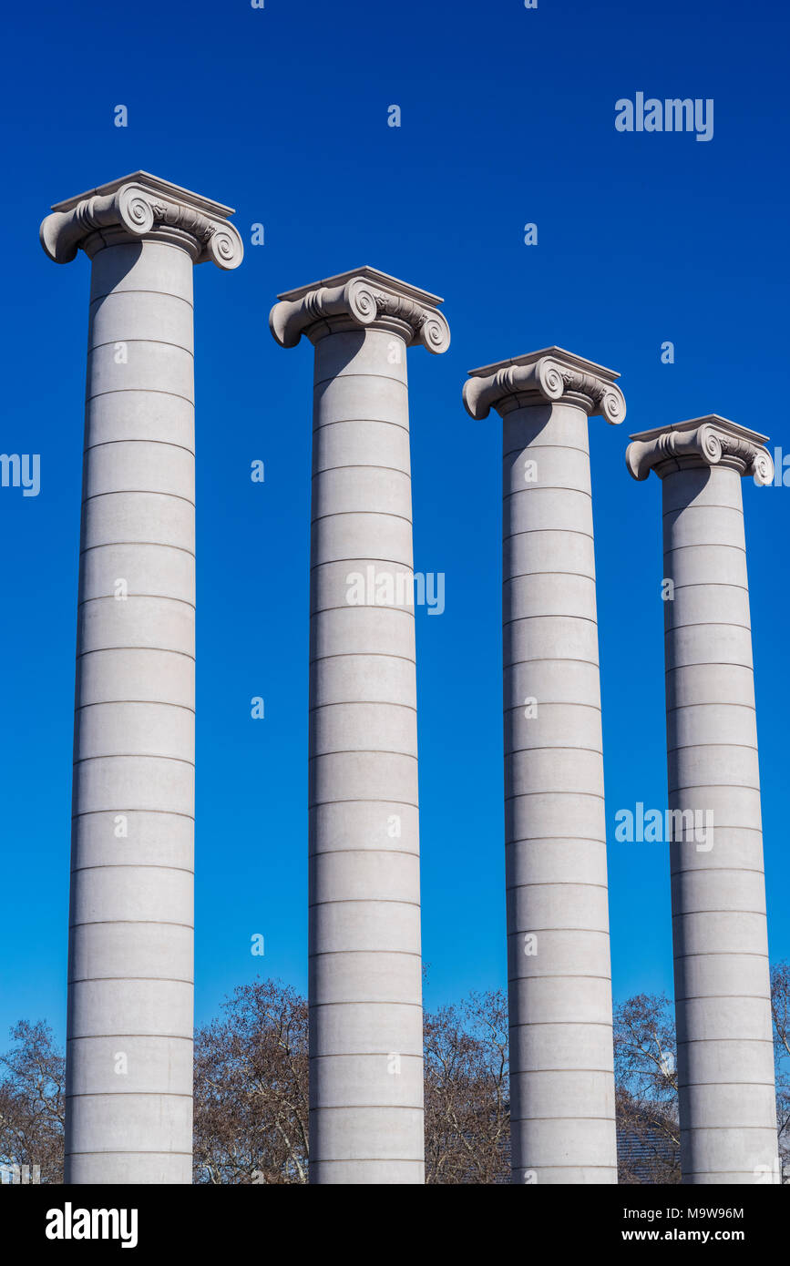 The Four Columns monument of the architect Puig i Cadafalch, Barcelona ...