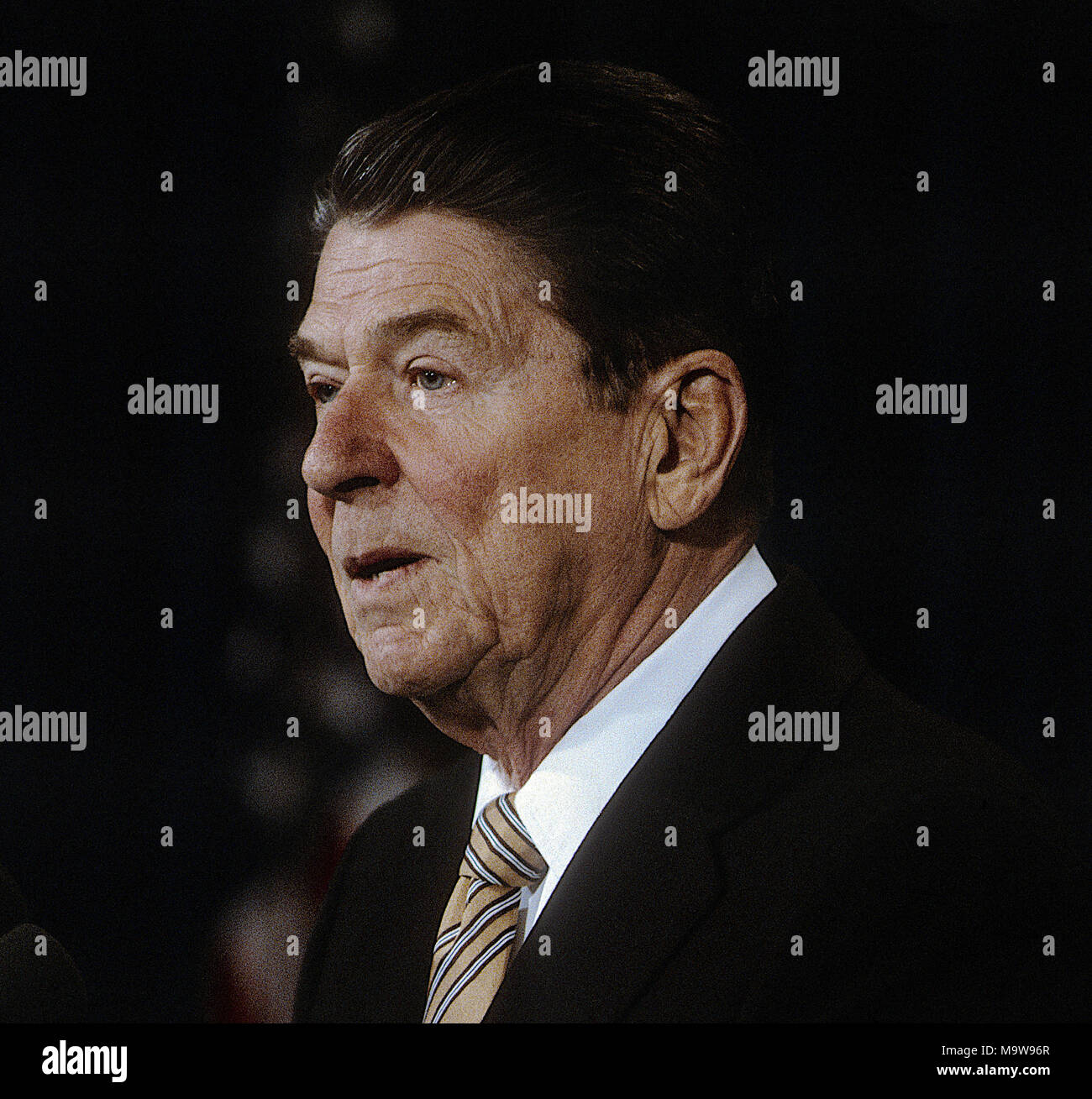 Washington DC., USA, 1984 President Ronald Reagan portrait. Credit ...