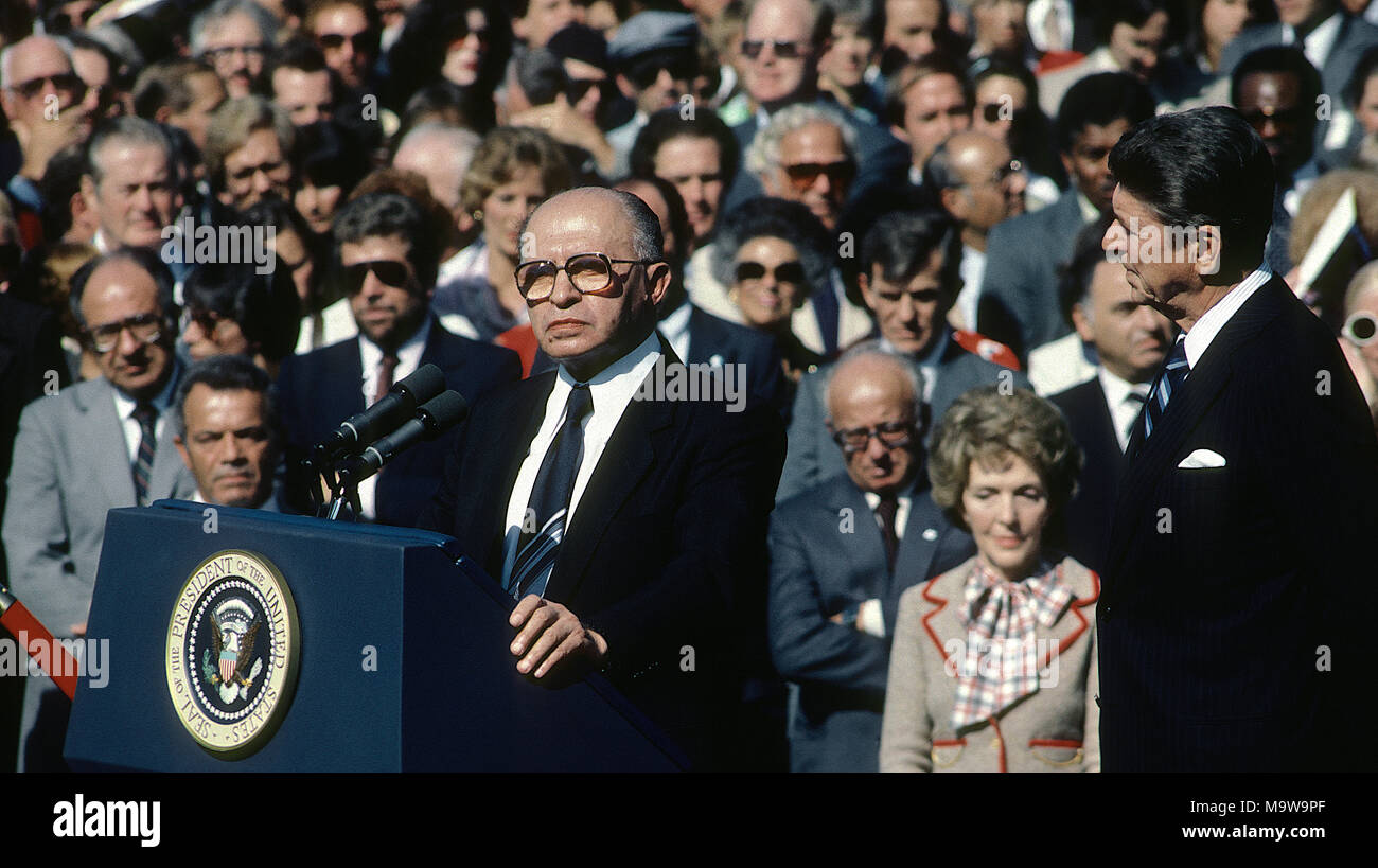Washington DC., USA, September 9, 1981 President Ronald Reagan and ...
