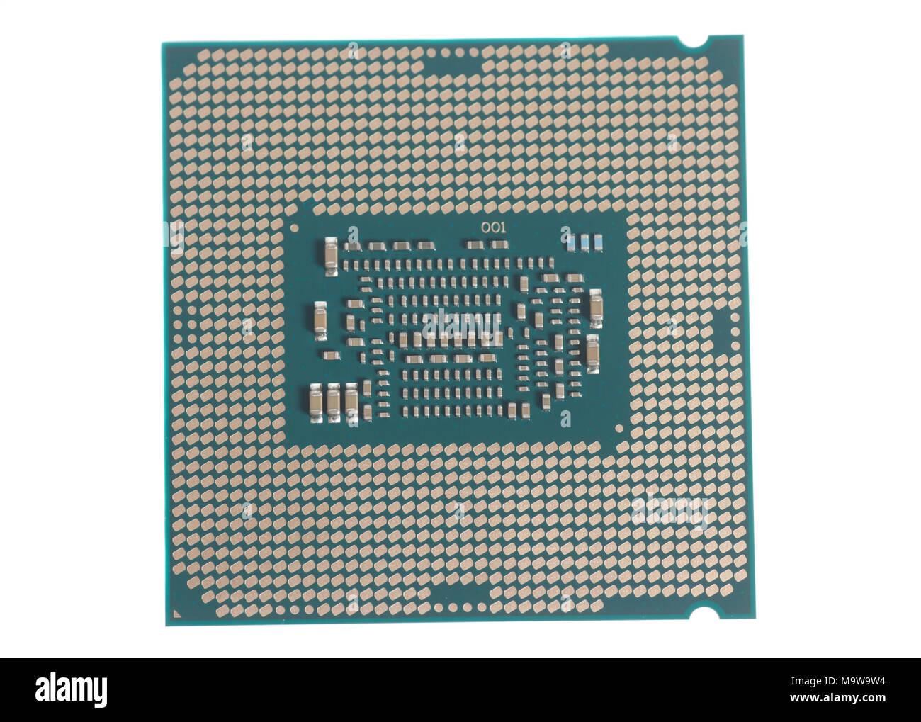 Central processing unit CPU processor microchip on white Stock Photo ...