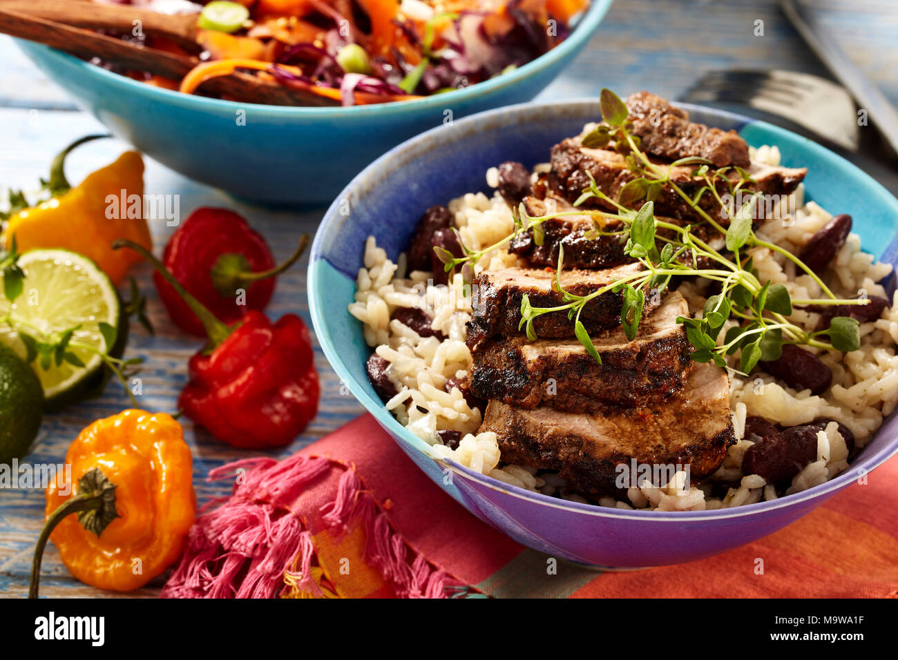 Jamaican jerk pork hi-res stock photography and images - Alamy