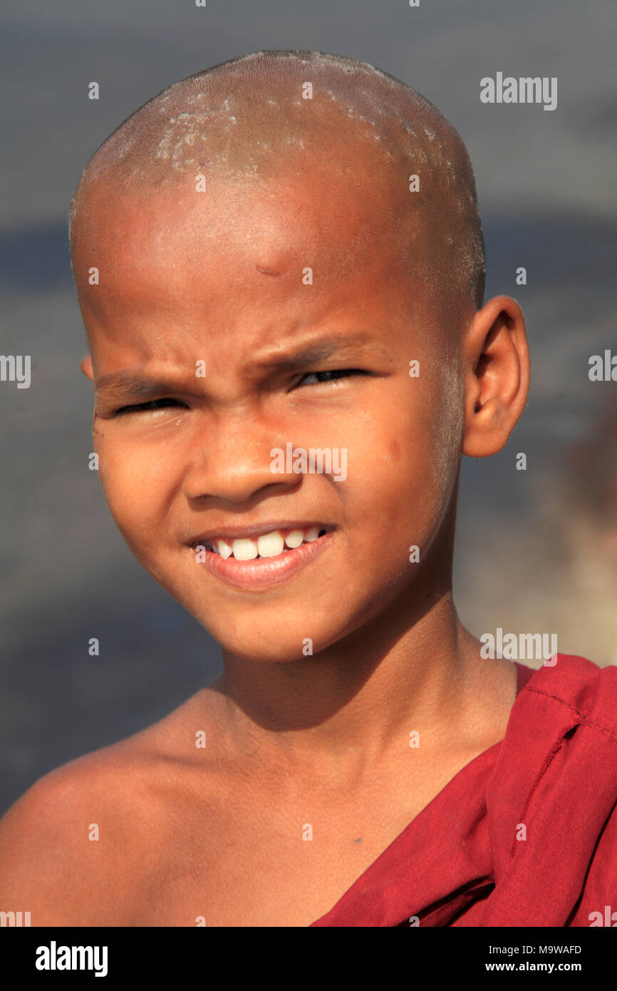 Myanmar, Yangon, young buddhist monk, people Stock Photo - Alamy