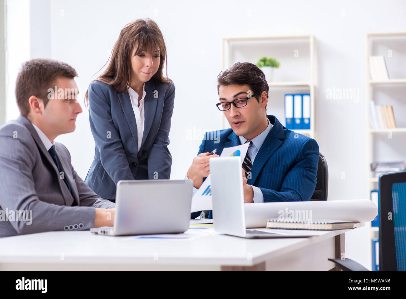 Business meeting with employees in the office Stock Photo - Alamy
