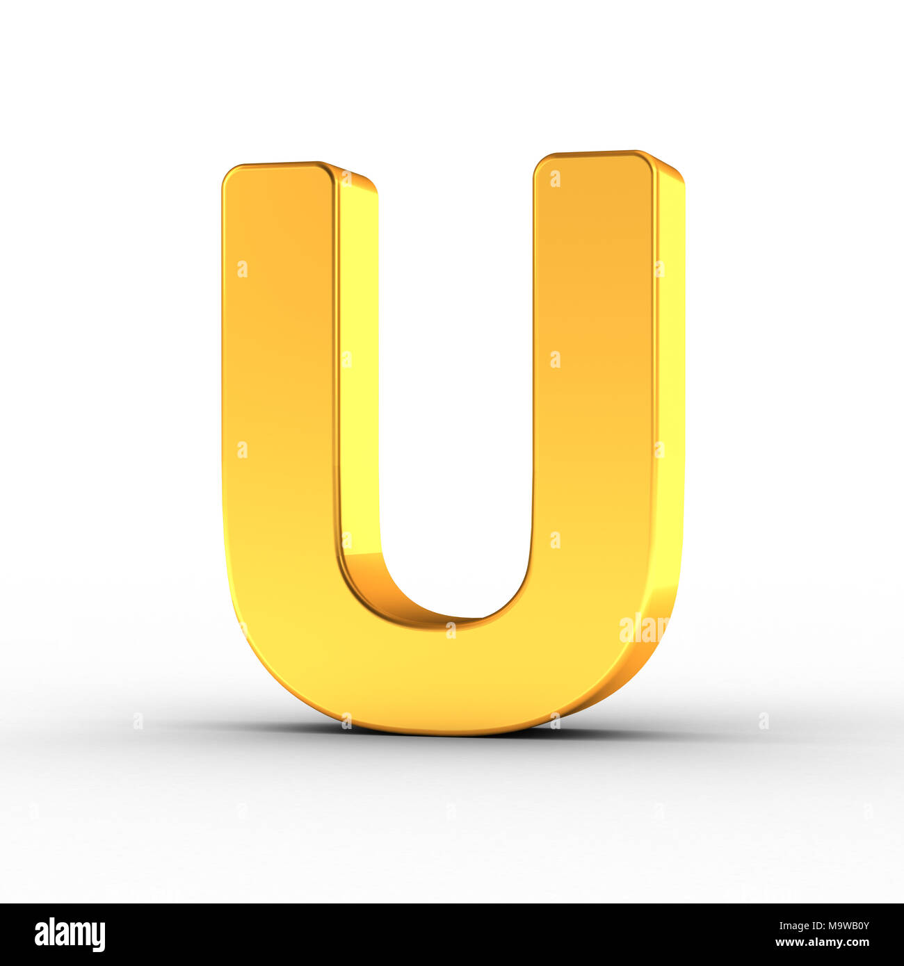 U Letter In Gold