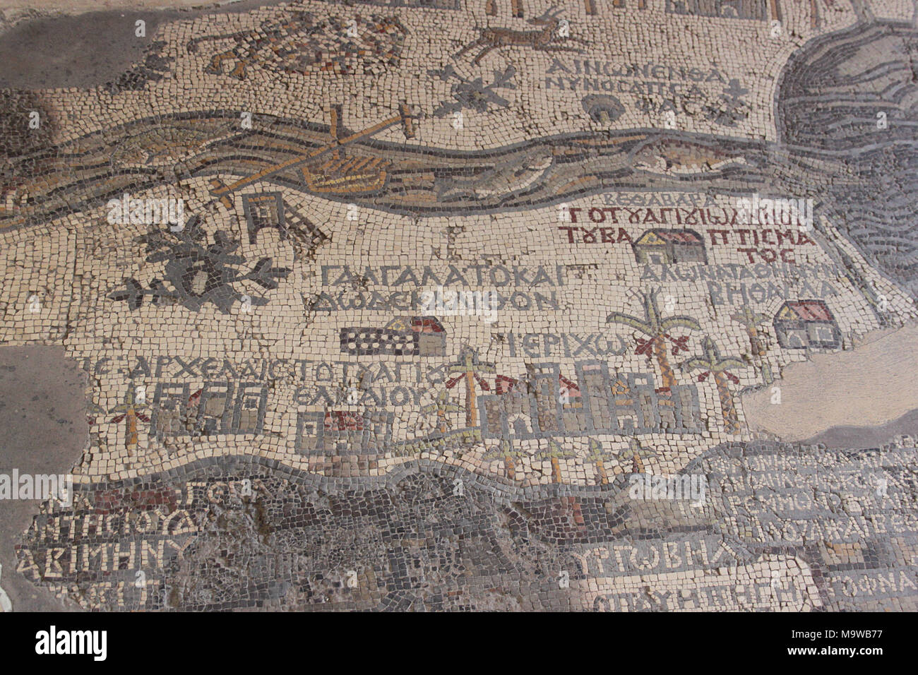 Jericho and its surroundings, including the river Jordan and dead Sea ...