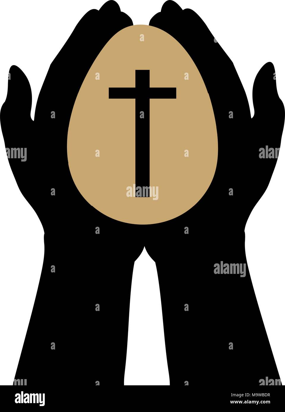 Hand hands religion cross christian Stock Vector Images - Alamy