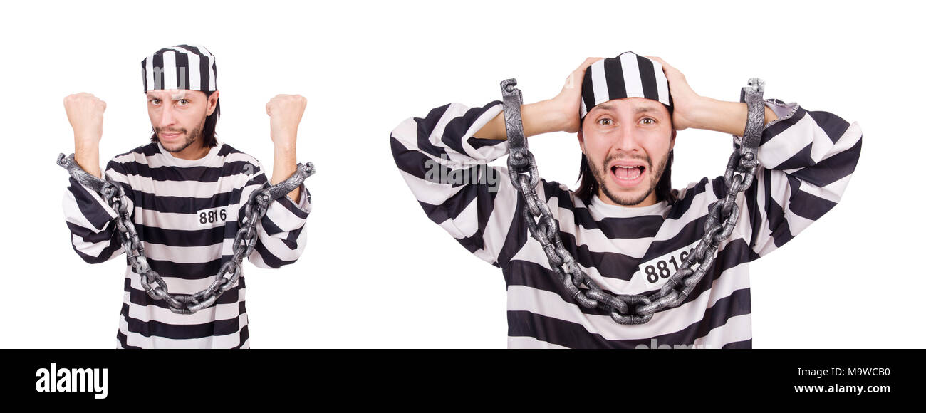 Prison inmate isolated on the white background Stock Photo - Alamy