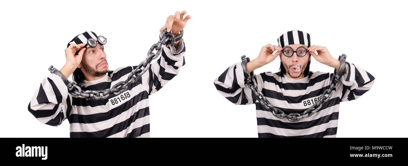 Prison inmate isolated on the white background Stock Photo - Alamy