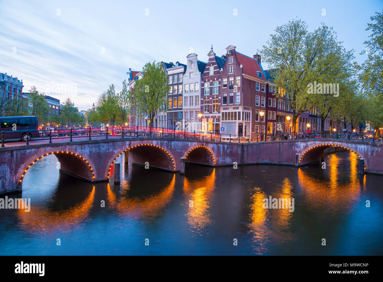 Amsterdam illumination canals hi-res stock photography and images - Alamy