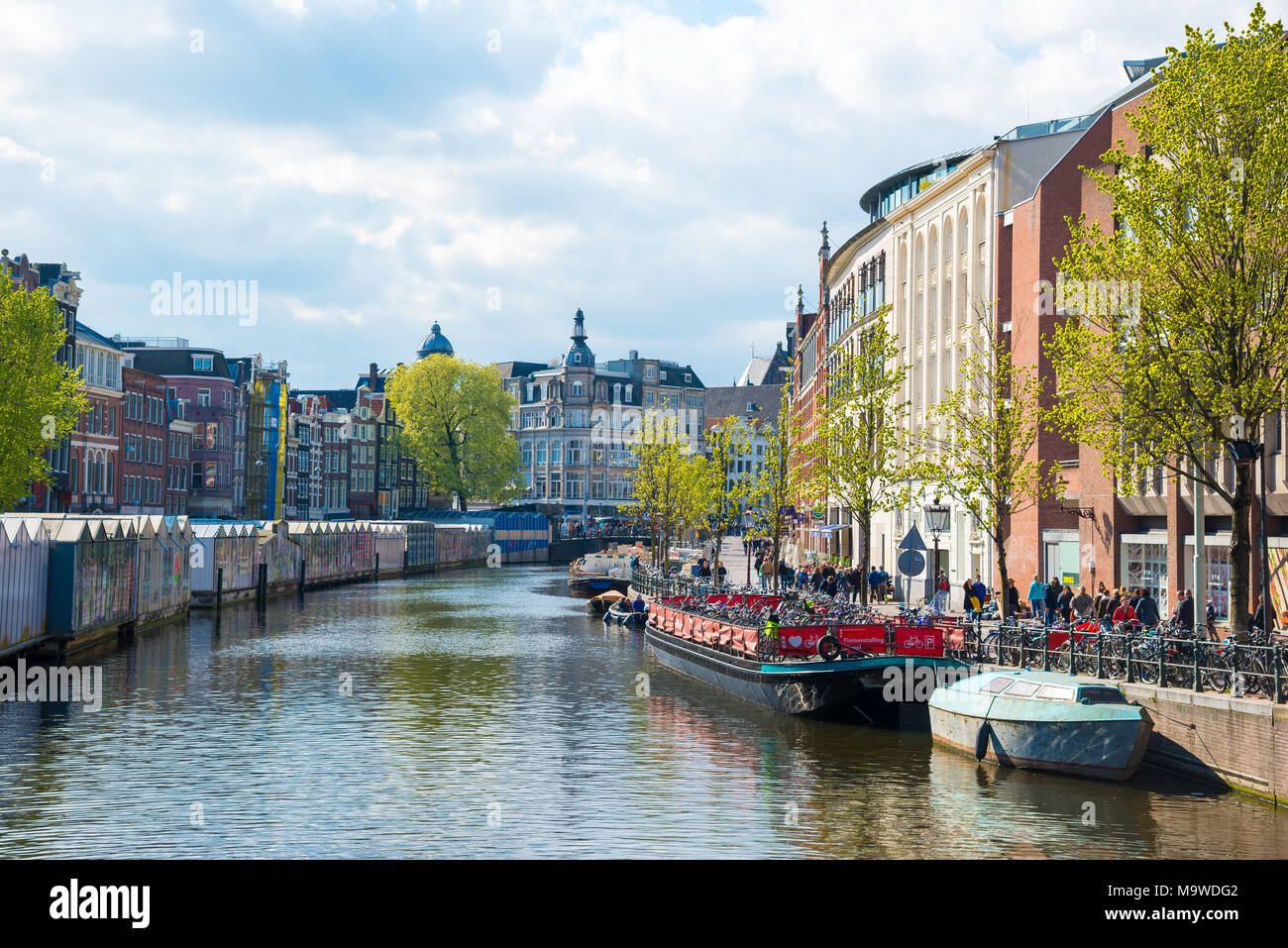 Amsterdam, Netherlands - April 19, 2017: Stunning Amsterdam canals and ...