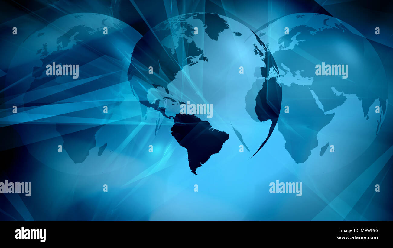 Digital world map breaking news hi-res stock photography and images - Alamy