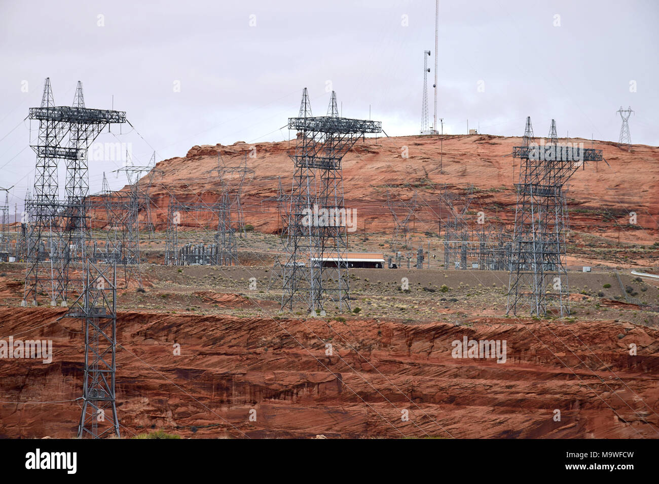 Electrical grid, near Glen Canyon Dam, Arizona, USA Stock Photo - Alamy