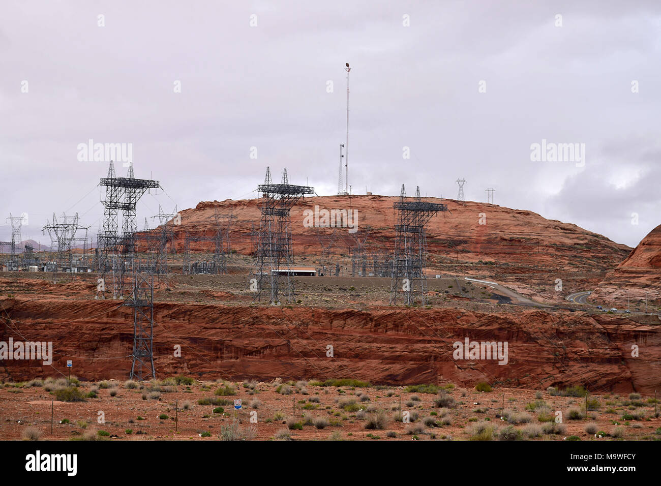 Electrical grid, near Glen Canyon Dam, Arizona, USA Stock Photo - Alamy