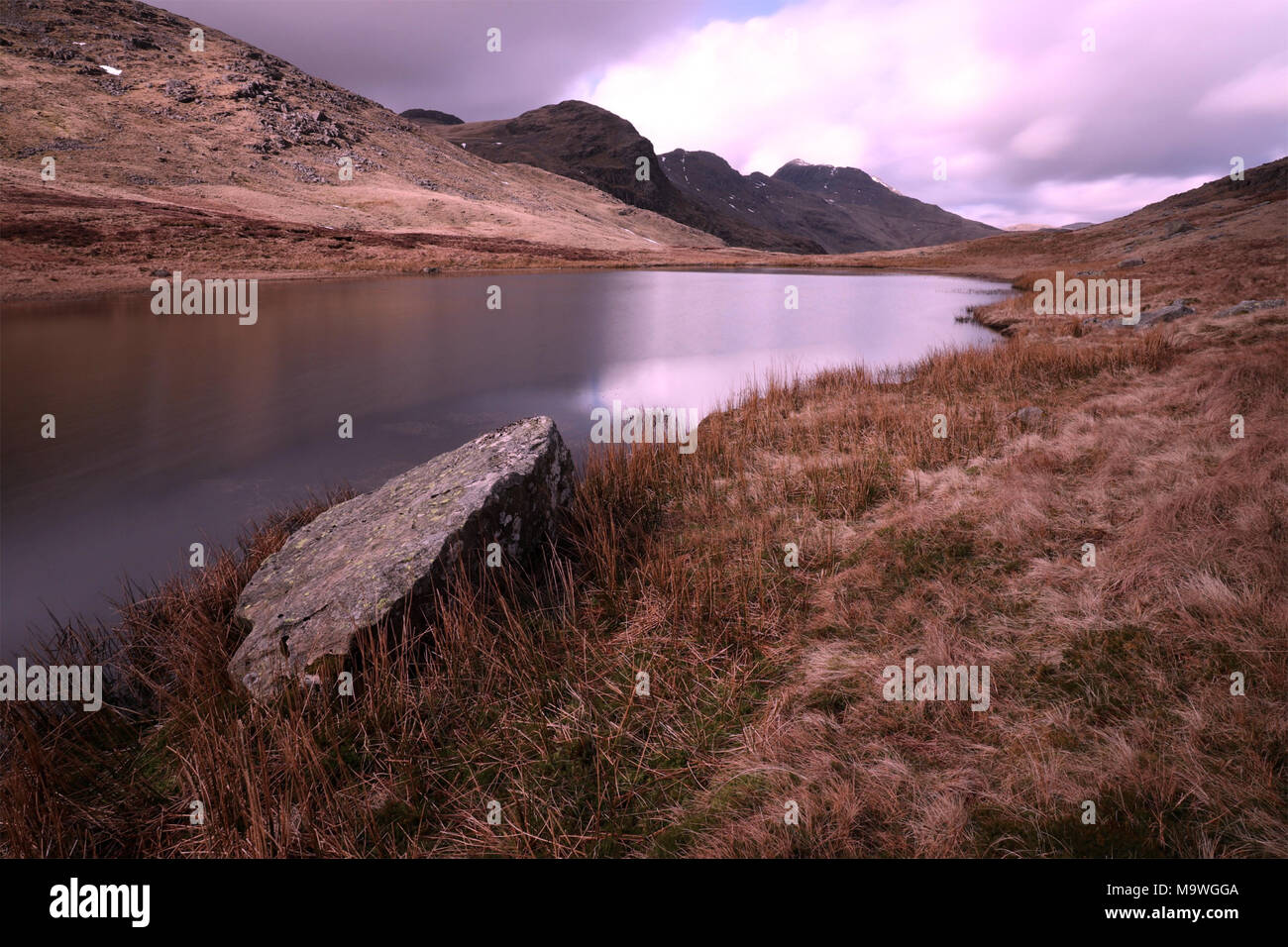 Red Tarn, Lake District National Park, UK. Remote mountain lake Stock ...