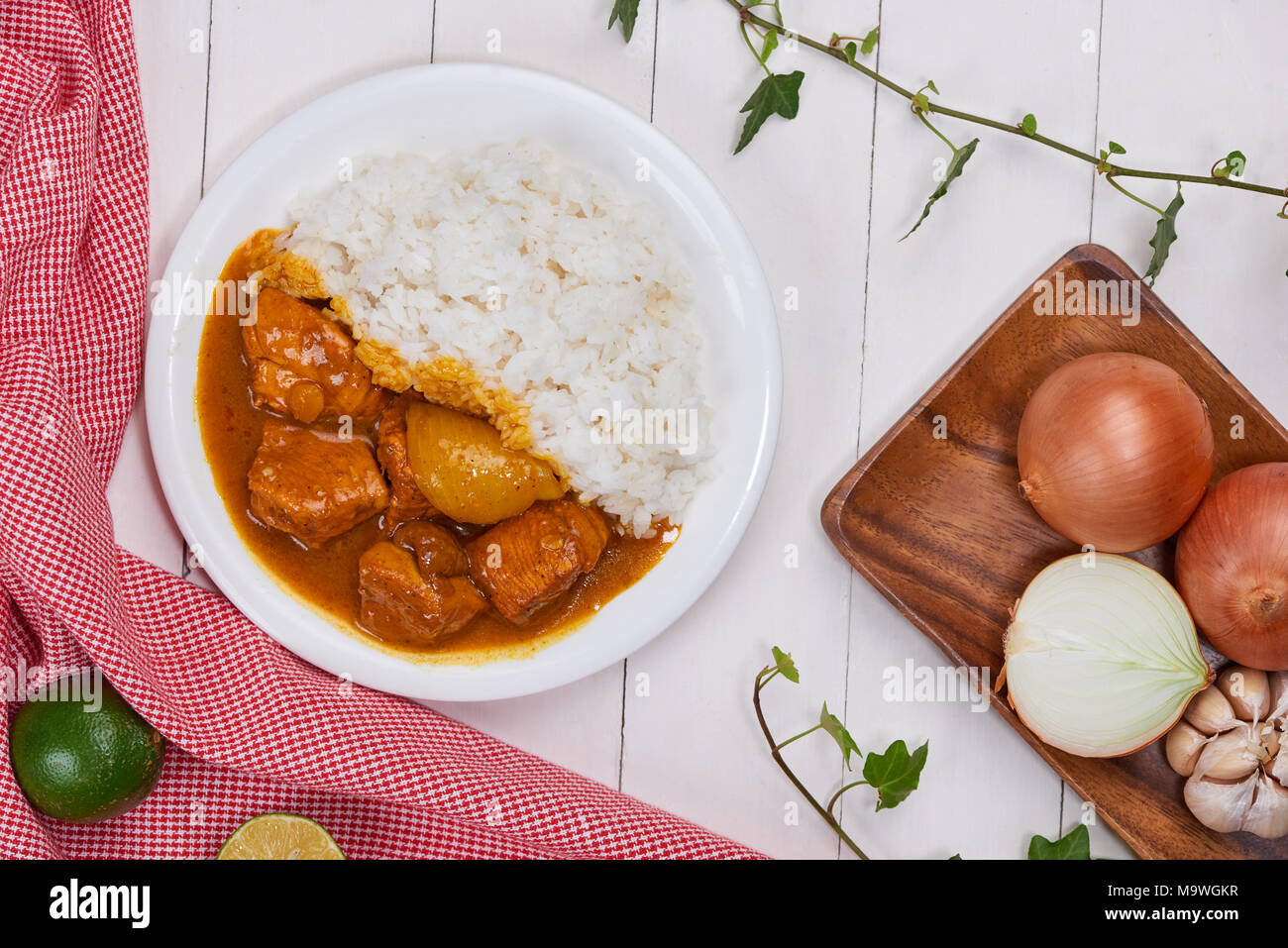 Delicious and spicy Chicken curry roast from Indian cuisine Stock Photo ...
