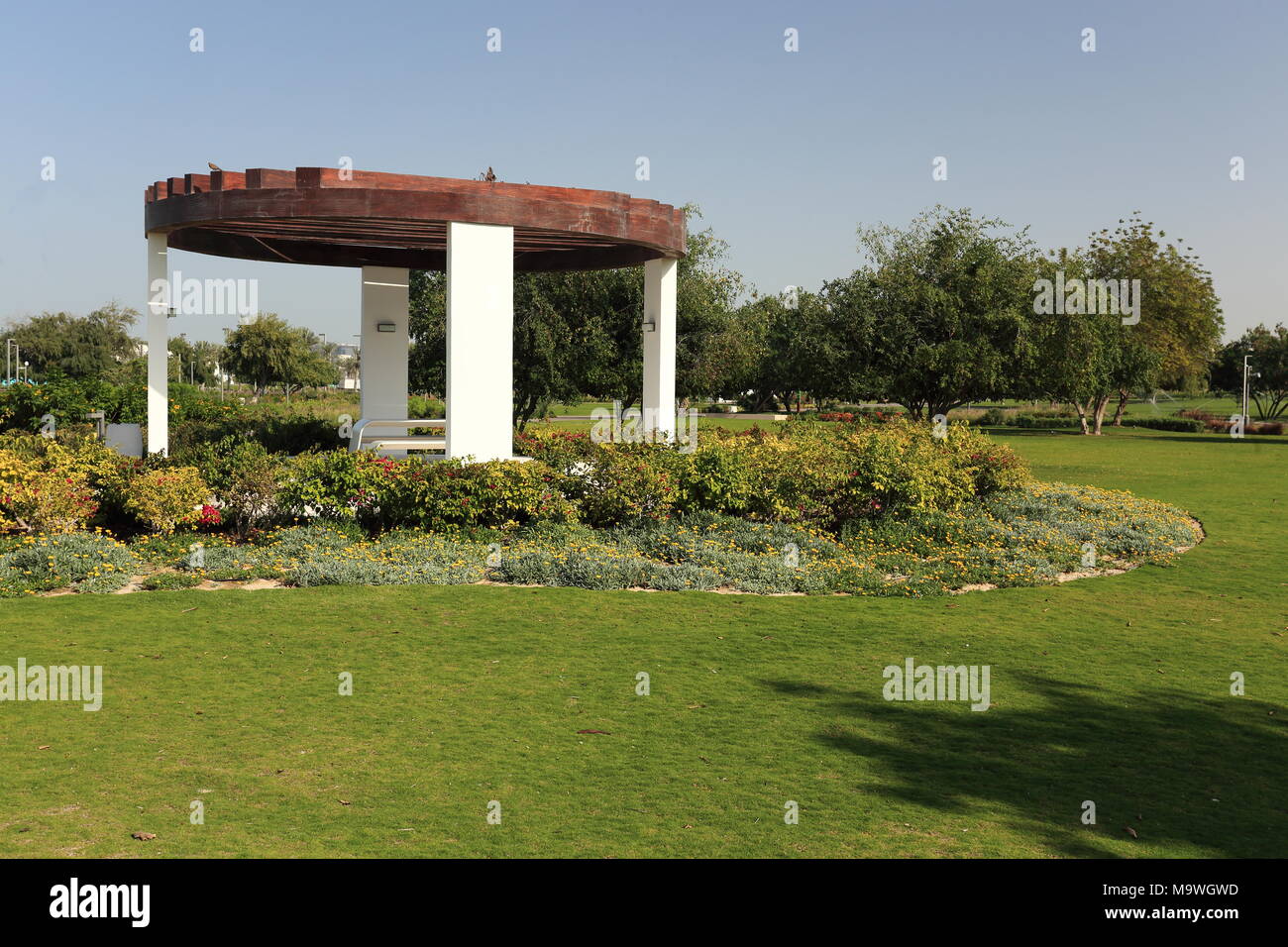 AL BIDDA PARK, DOHA, QATAR - March 28, 2018: A view across the newly ...