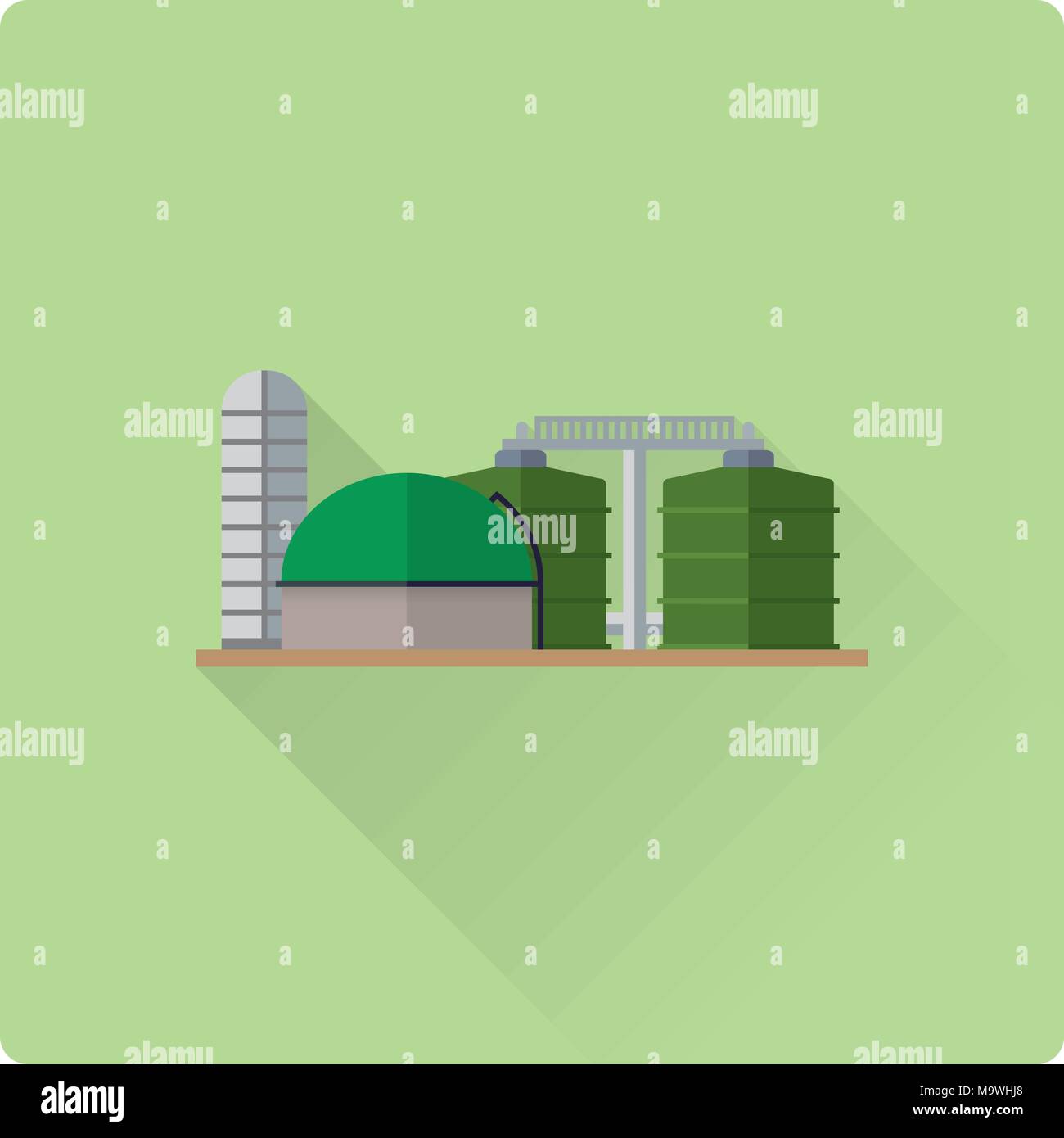 Bio mass plant Stock Vector Images - Alamy