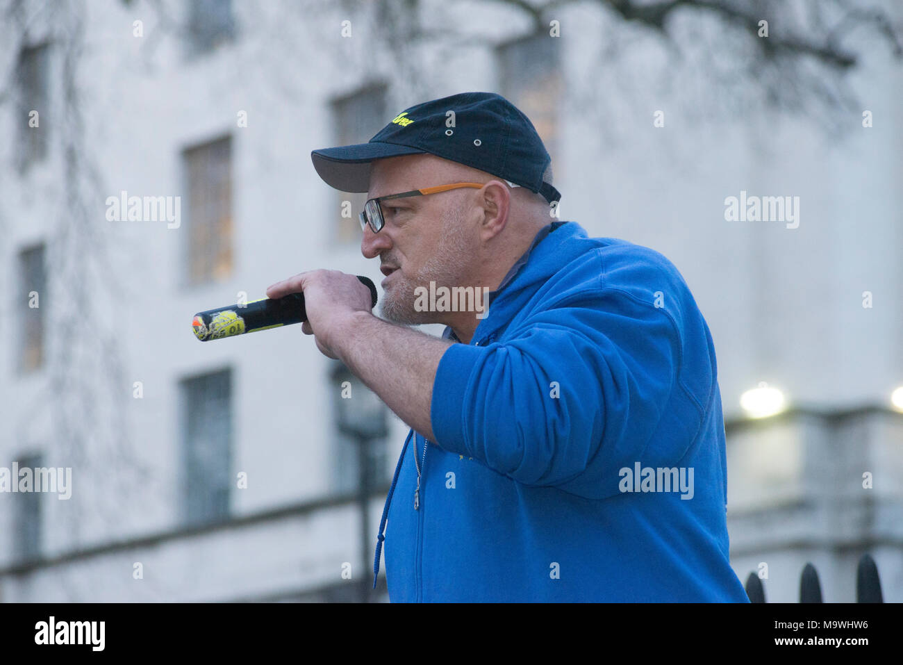 26/03/2018 - London - Tim Evans speaking at the No10 Vigil Mini Rally ...