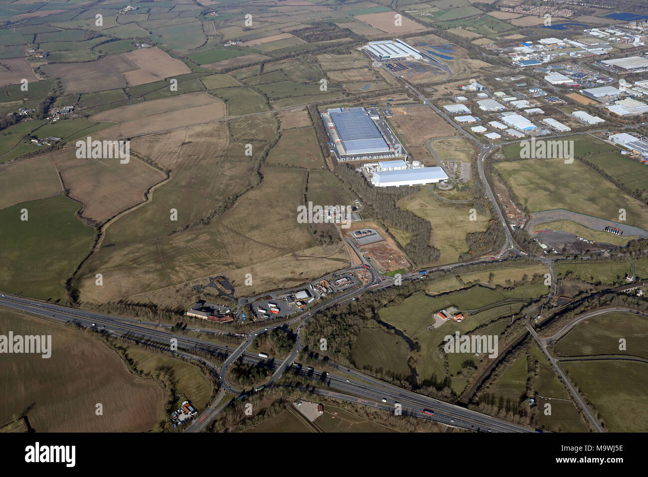 aerial view of Newton Aycliffe, County Durham Stock Photo - Alamy