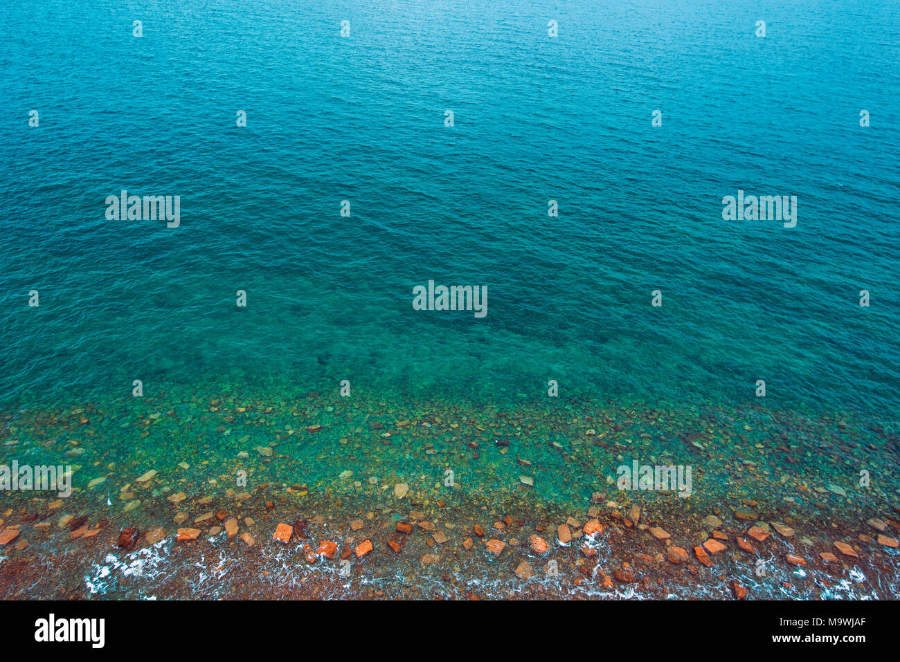 Aerial view of seascape. Sea water surface from above Stock Photo - Alamy