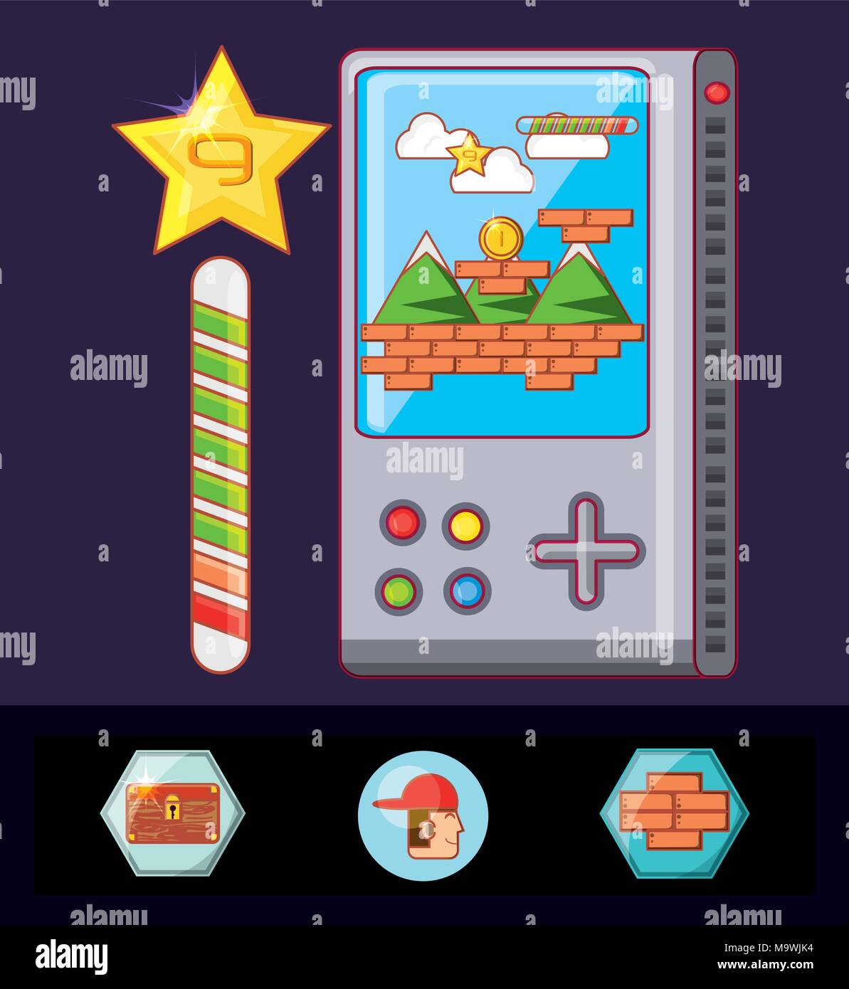 video game scene interface vector illustration design Stock Vector ...