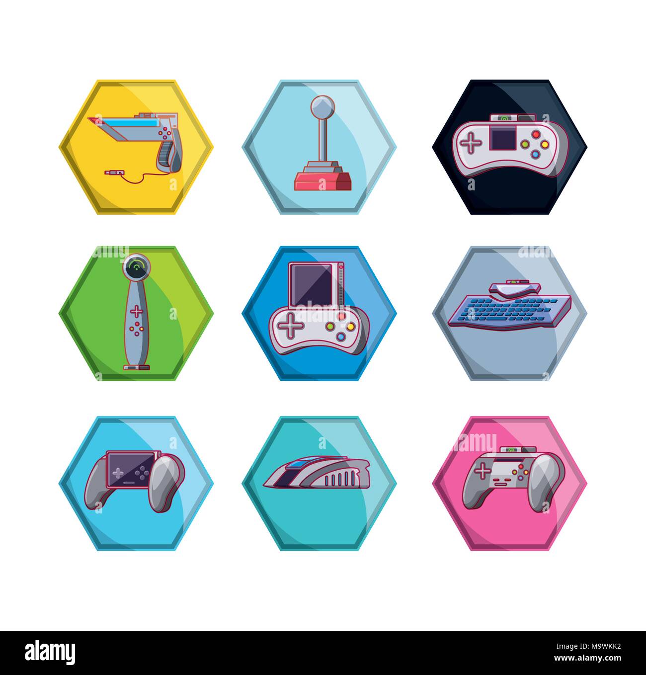 Pixelated video game icons hi-res stock photography and images - Alamy