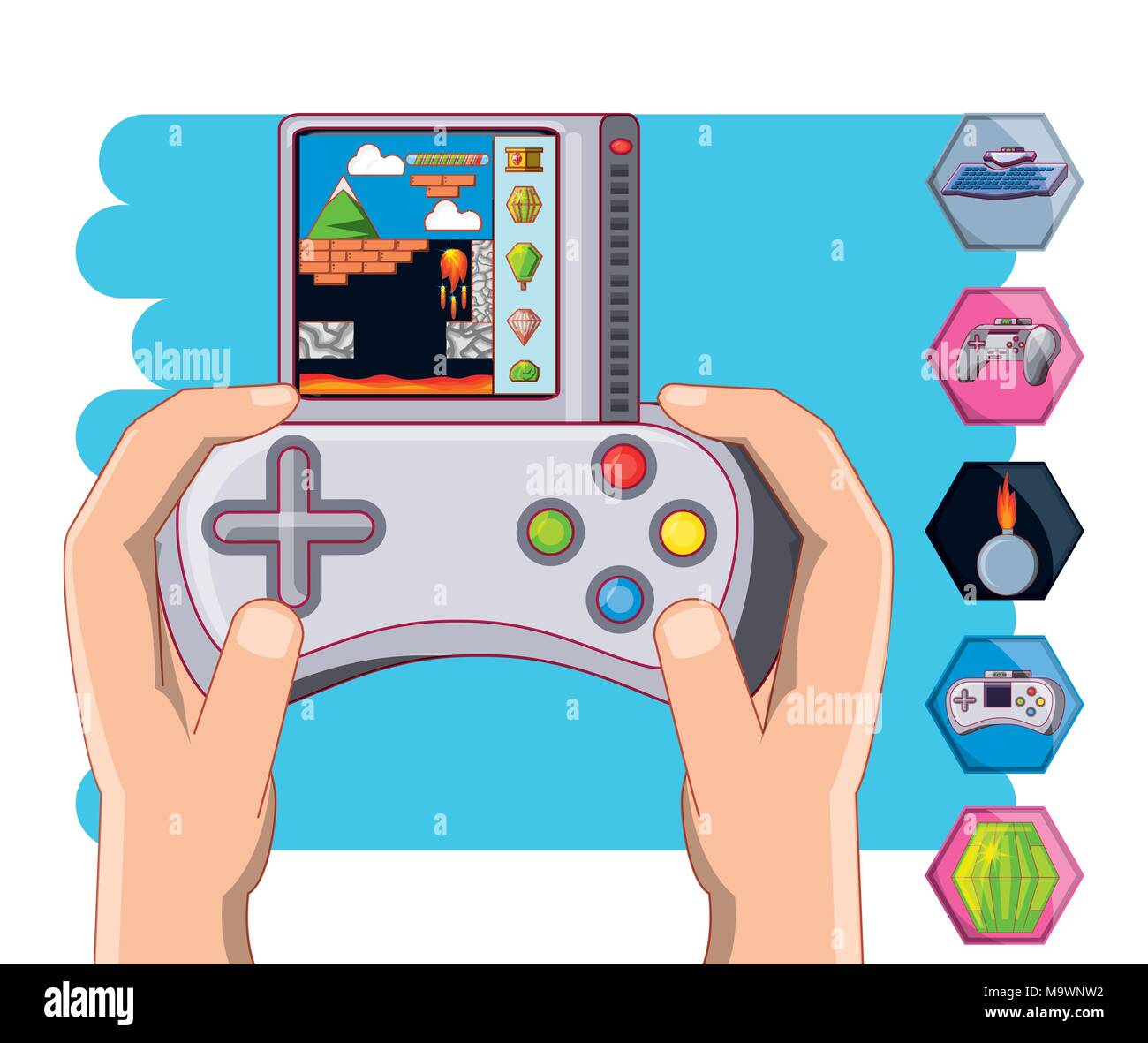 video game control icons vector illustration design Stock Vector Image ...