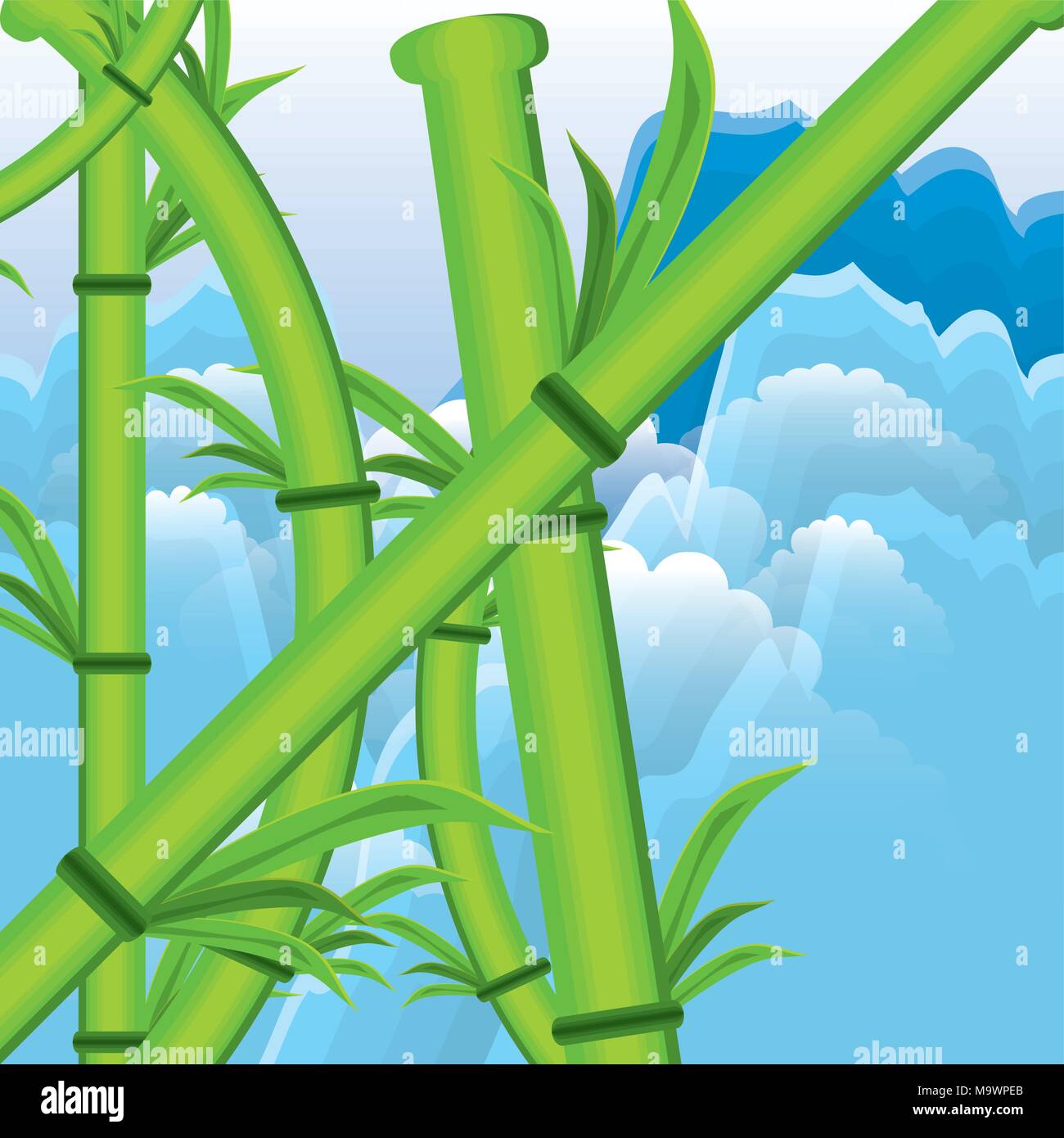 Forest of bamboo plants Stock Vector Images - Alamy