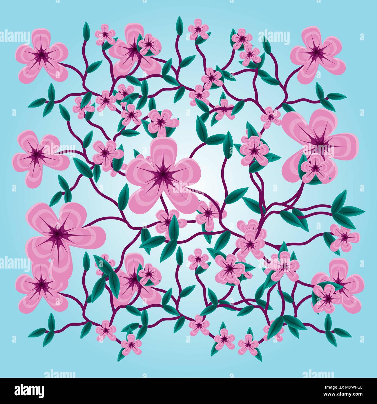 traditional tree culture china vector illustration design Stock Vector ...