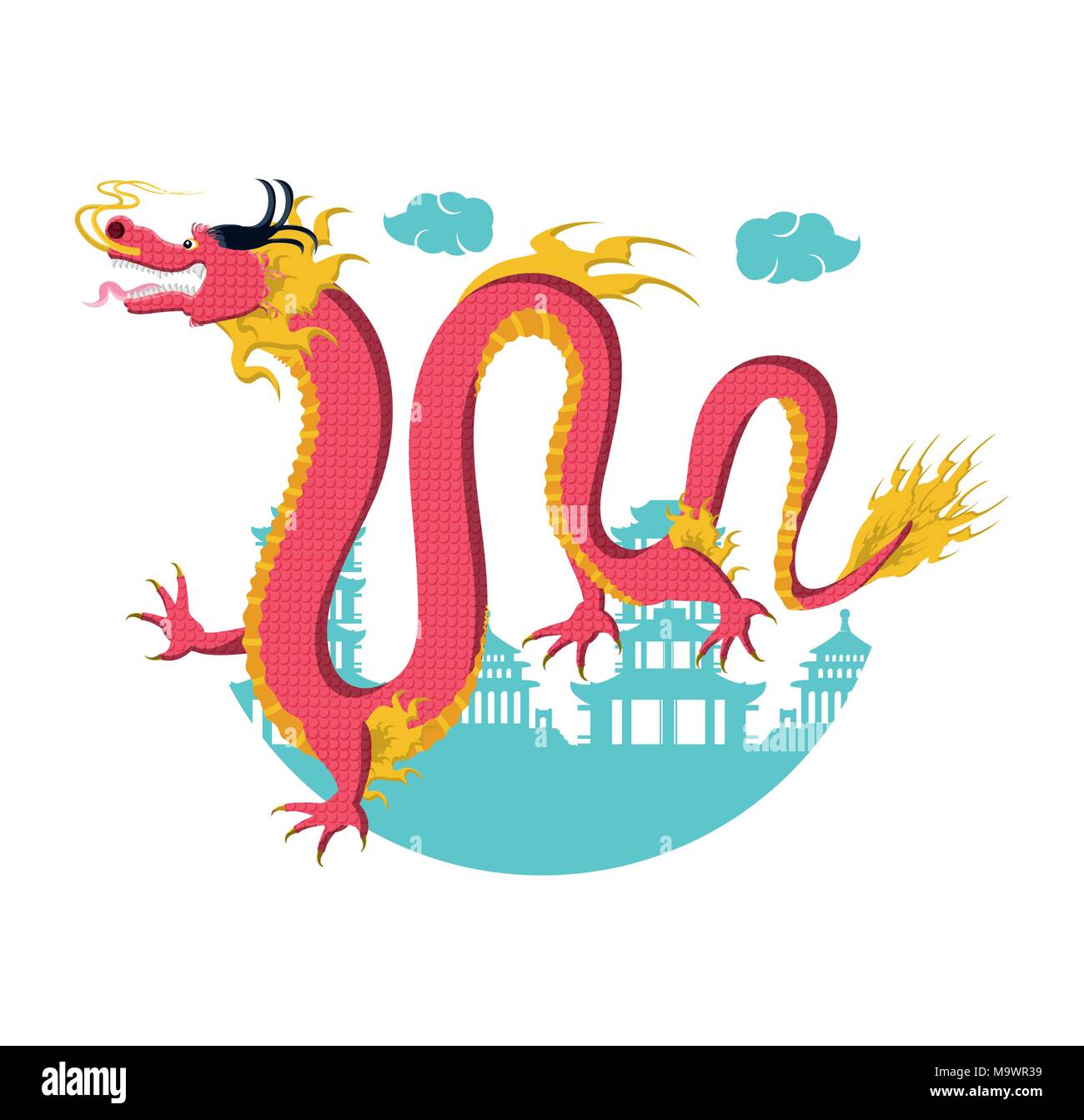 chinese culture dragon icon vector illustration design Stock Vector ...