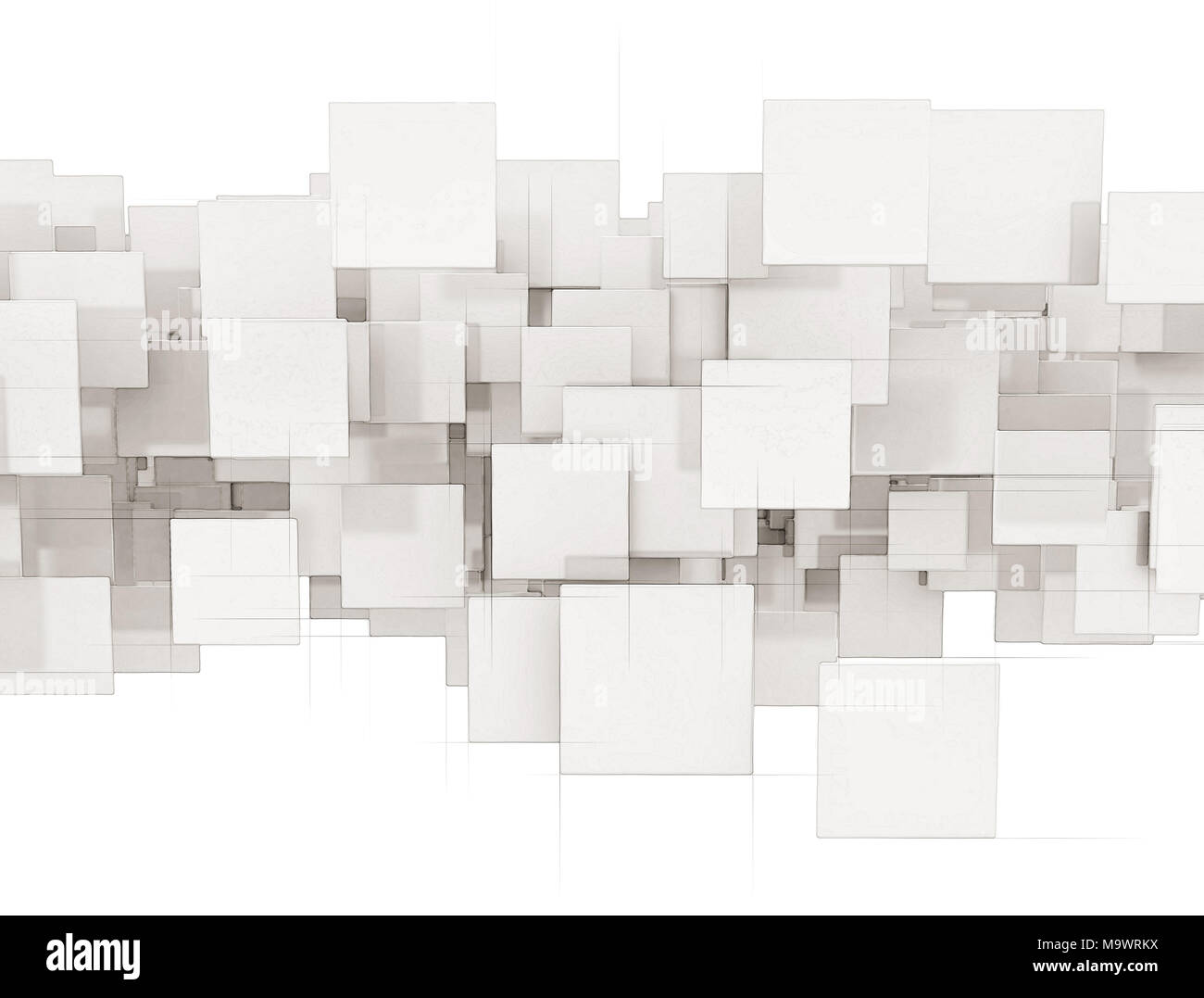 Abstract white square background isolated on white Stock Photo - Alamy