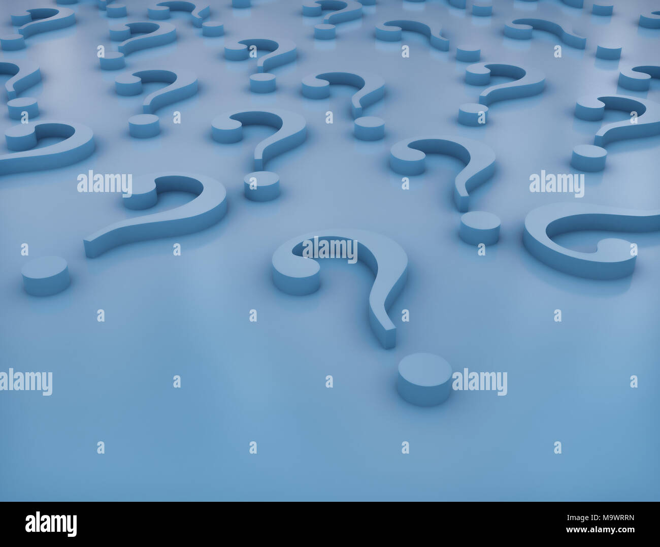 Group of blue question marks Stock Photo - Alamy