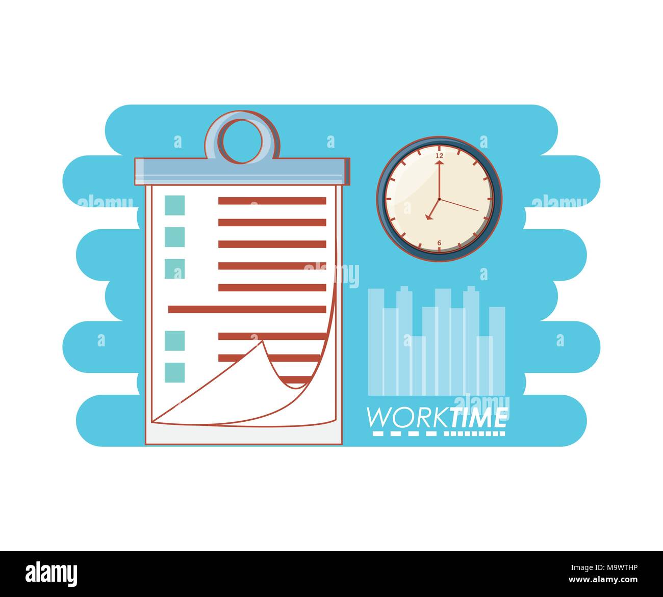 work time elements icons vector illustration design Stock Vector Image ...