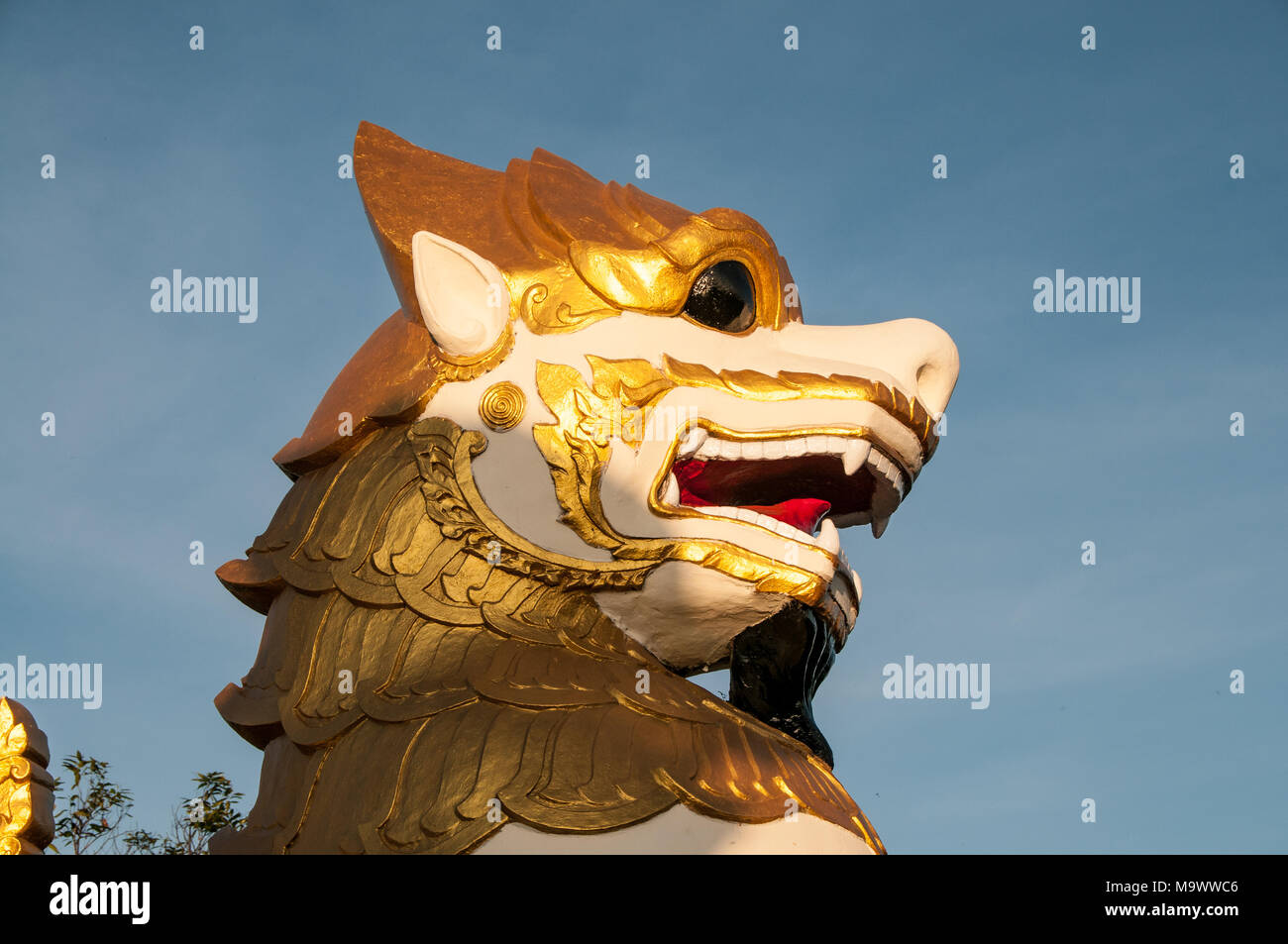 Lion sculpture in myanmar hi-res stock photography and images - Alamy