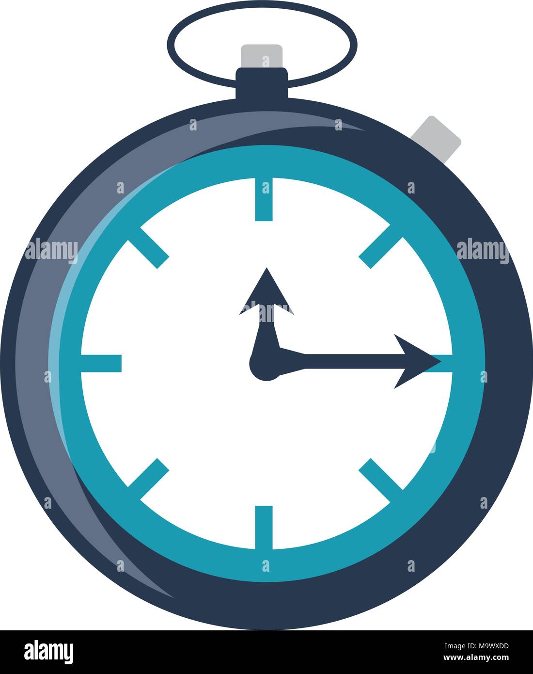 chronometer icon over white background, coloful design. vector ...