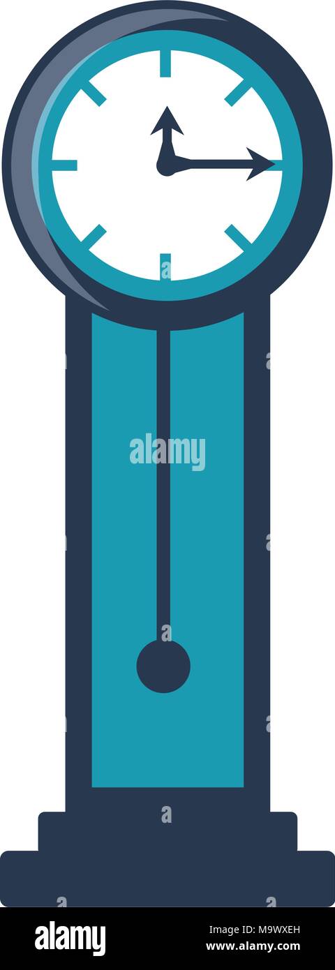 antique clock icon over white background, colorful design. vector ...